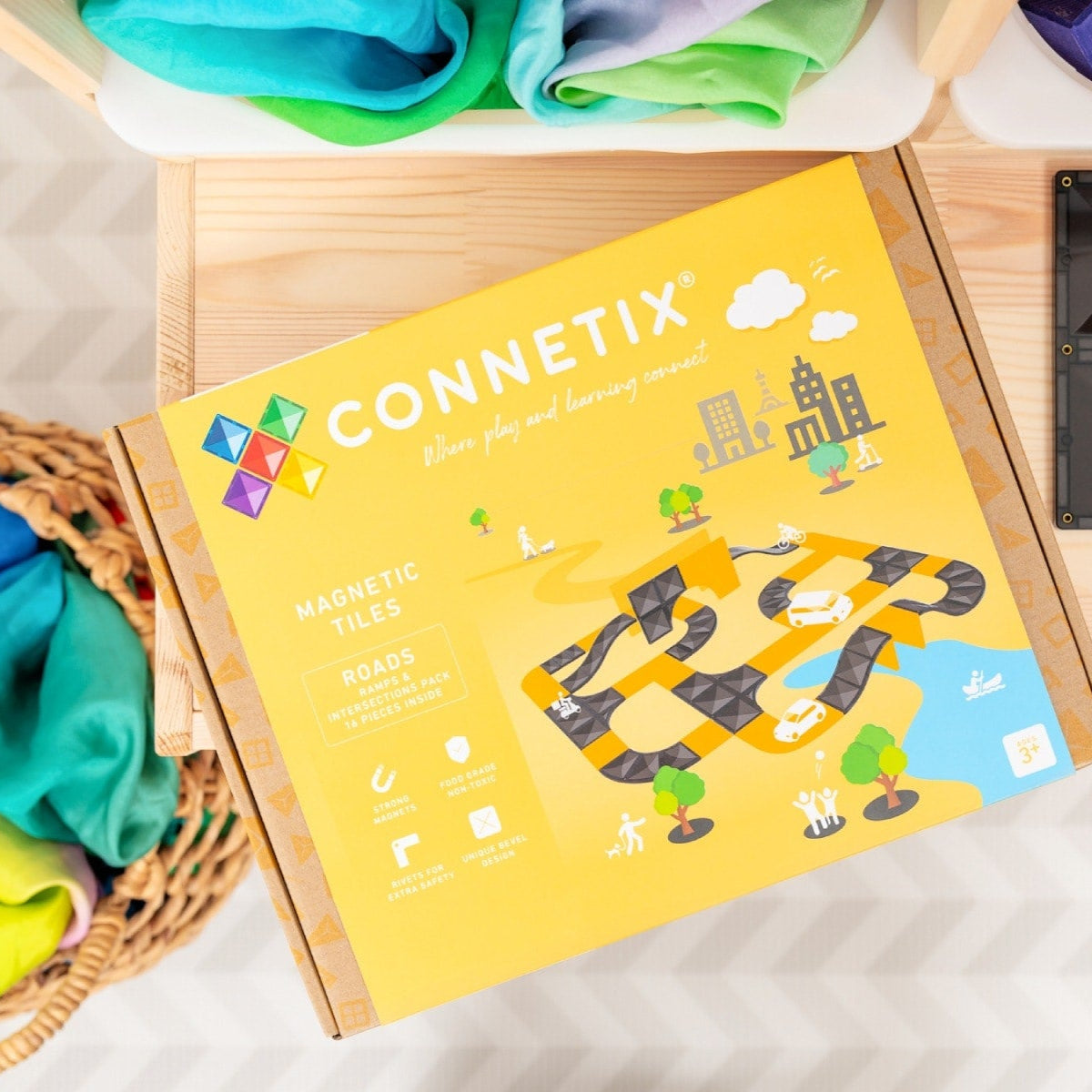 Connetix Ramps & Intersections Pack | 16 Pieces – Lilpinetree